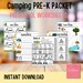 Camping Pre-k Packet Preschool Worksheets, Pre-k Activities, Learning ...