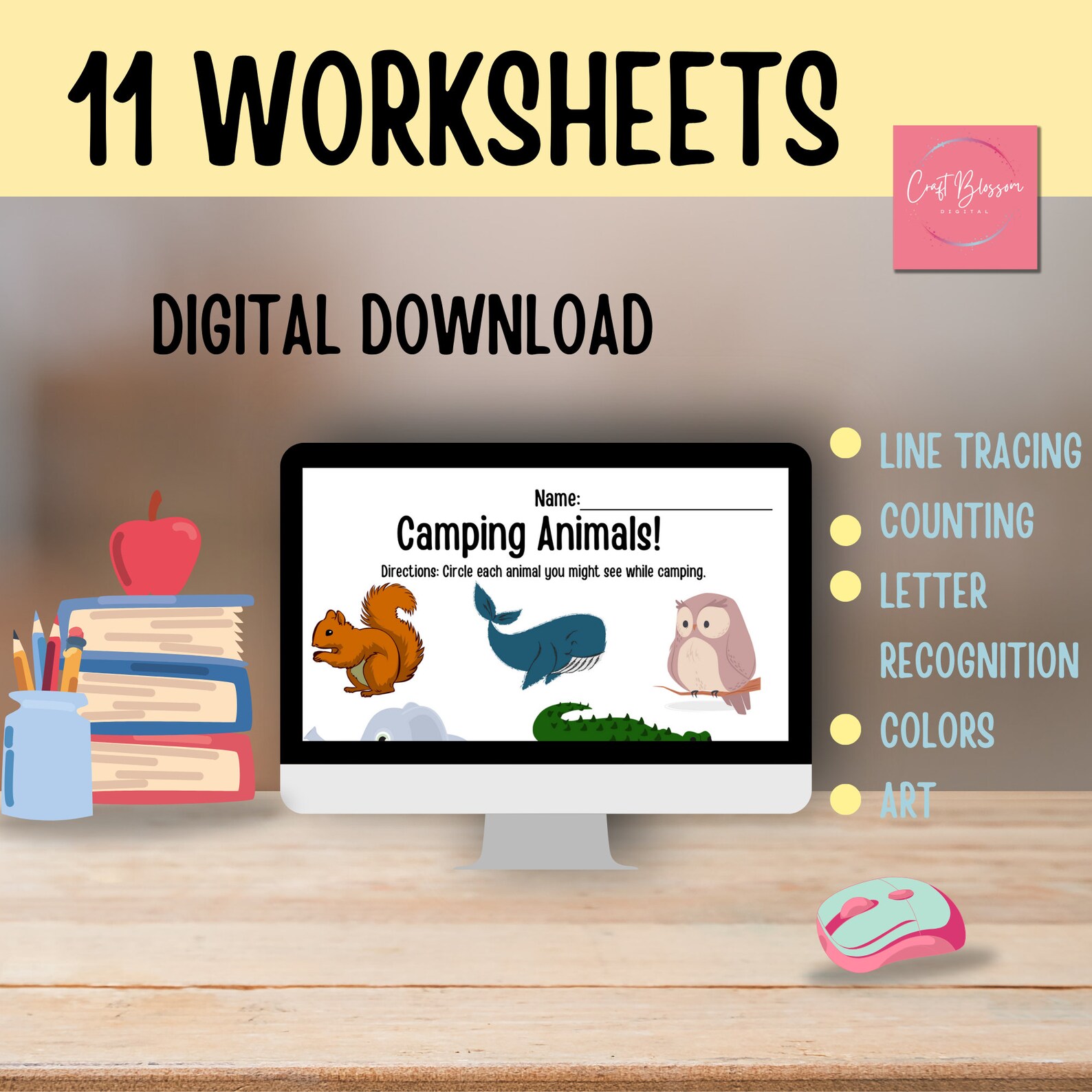 Camping Pre-k Packet Preschool Worksheets, Pre-k Activities, Learning ...