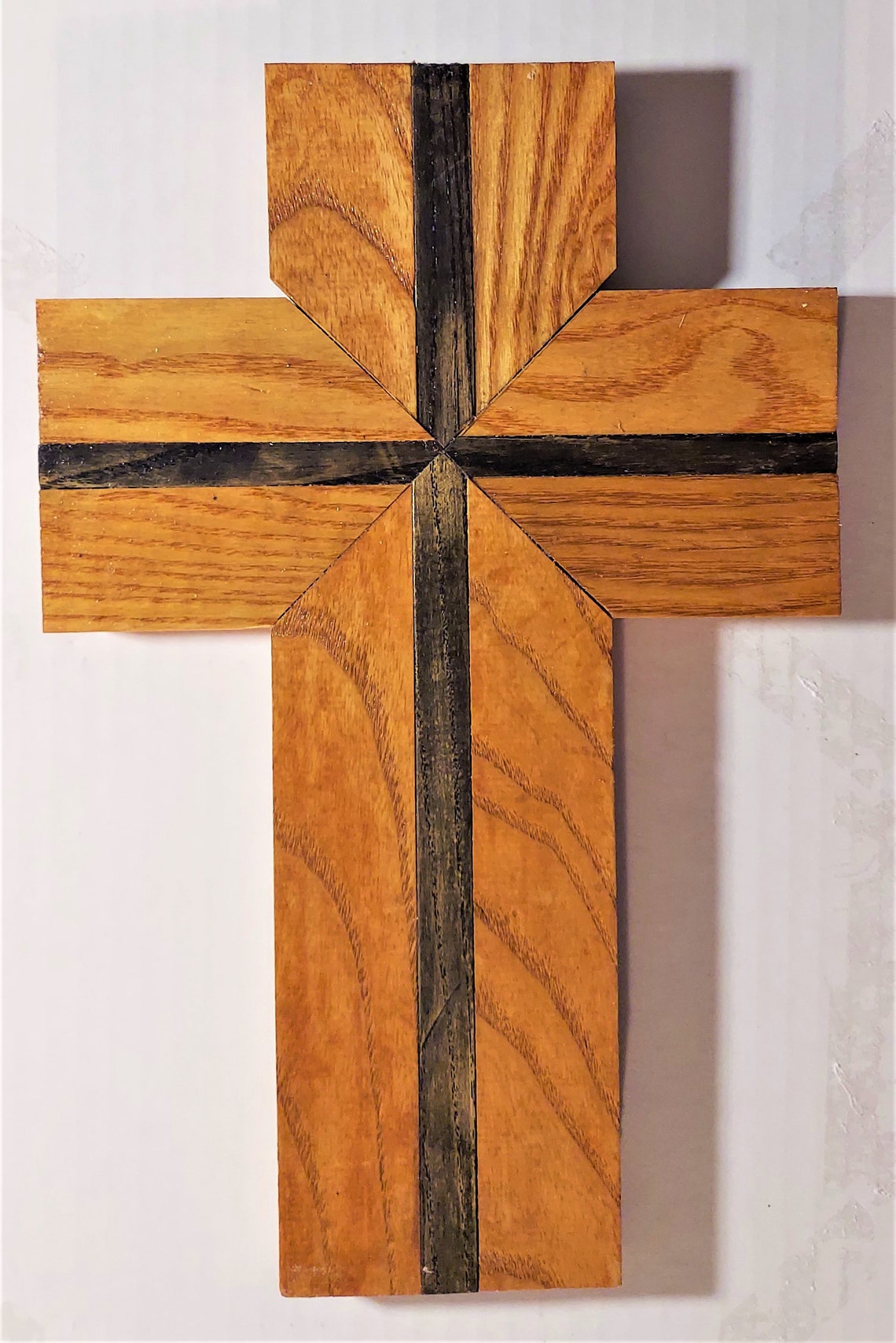 Cross Within Interior Wooden Cross Two-toned Quirky | Etsy