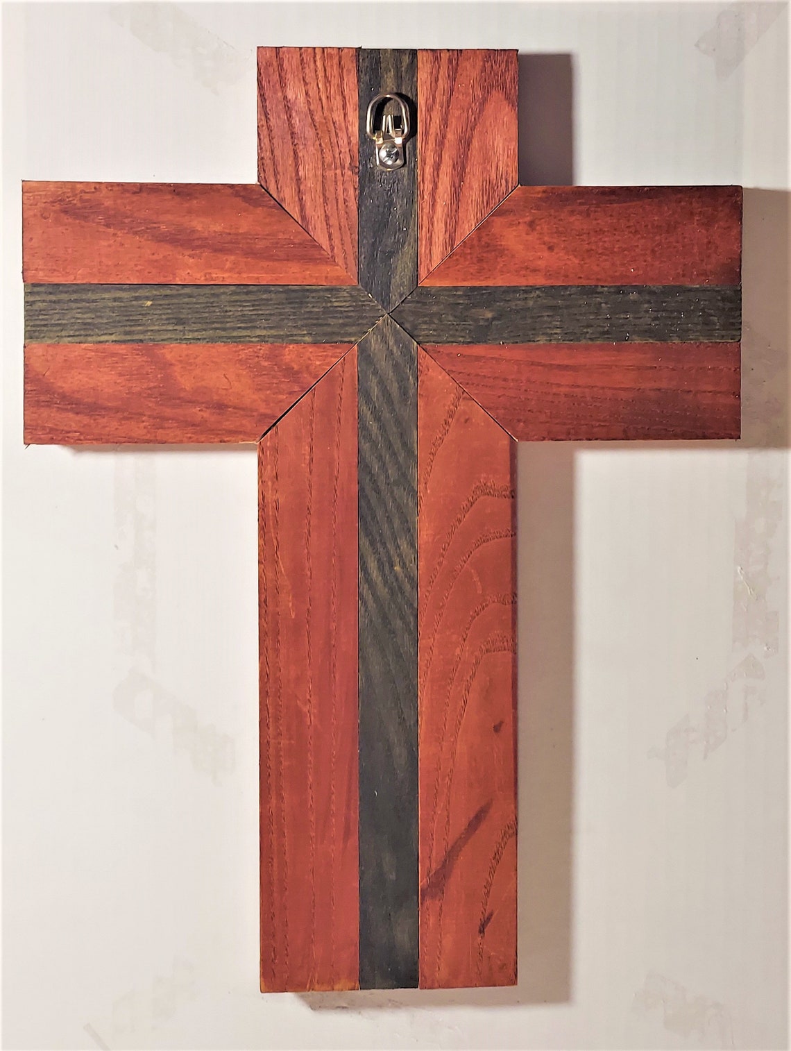 Cross Within Interior Wooden Cross Two-toned Quirky | Etsy