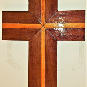 Cross Within - Interior Wooden Cross - Two-toned - Quirky Creations - Etsy