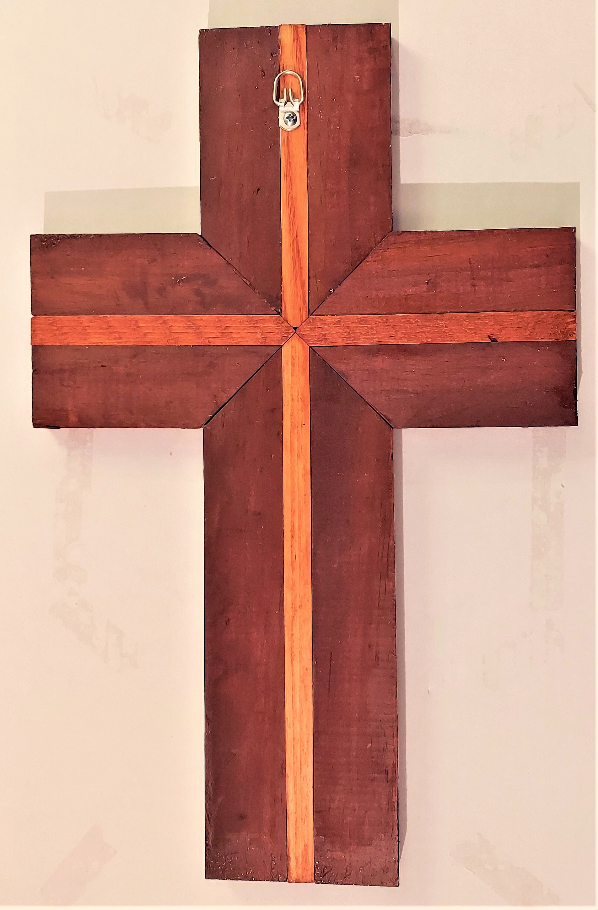 Cross Within - Interior Wooden Cross - Two-toned - Quirky Creations - Etsy