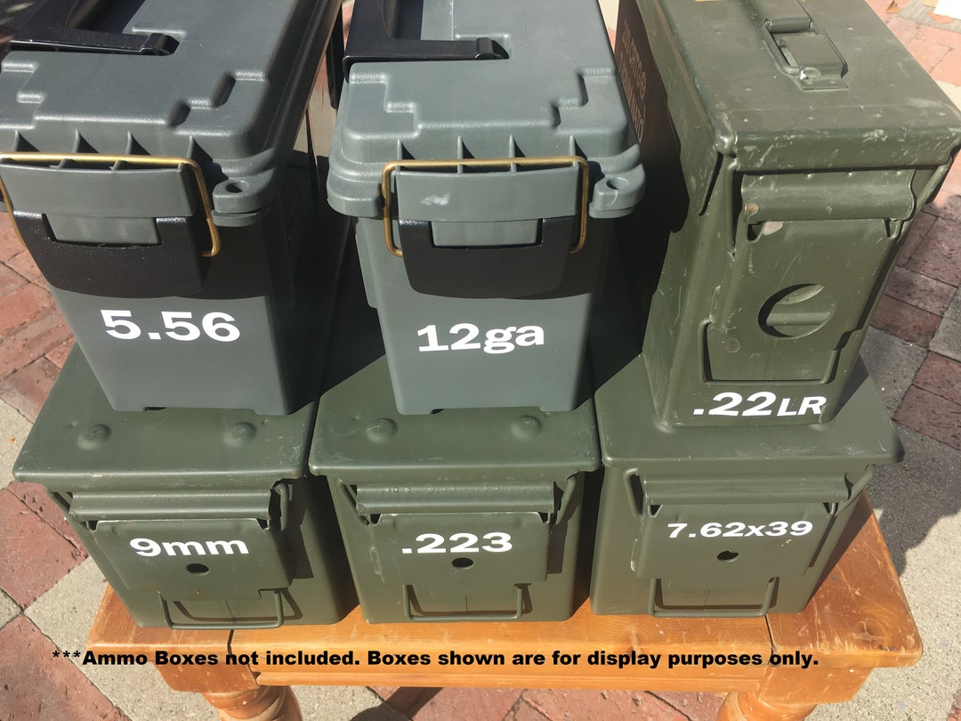 Ammo Can Bullet Vinyl Decal Label Stickers Various Calibers - Etsy