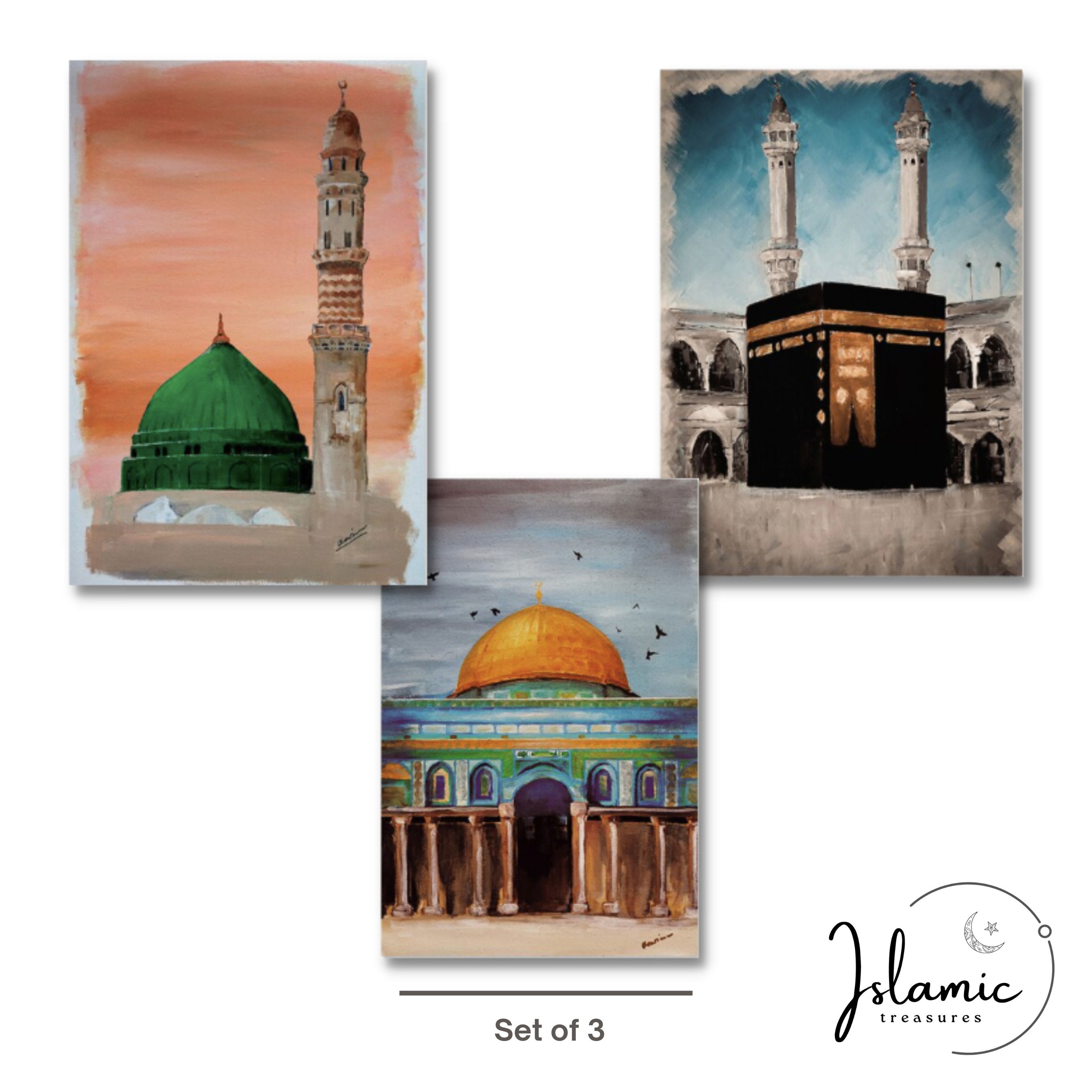 3 Holiest Sites Representation - Masjid Al-haram (kaaba) - Al-masjid An ...