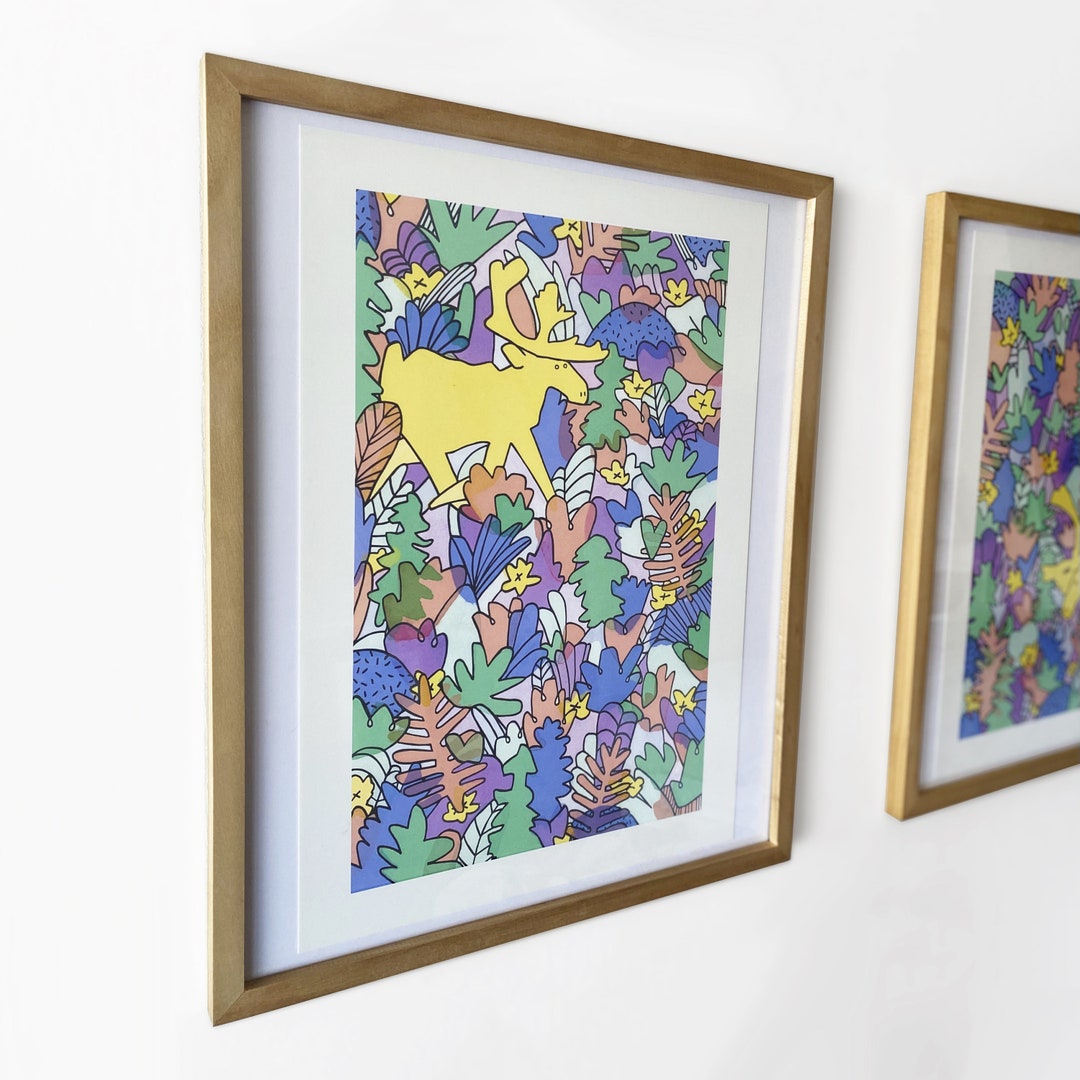 CARIBOU IN NATURE 3 Colorful Print for Caribou Conservation 30% for ...