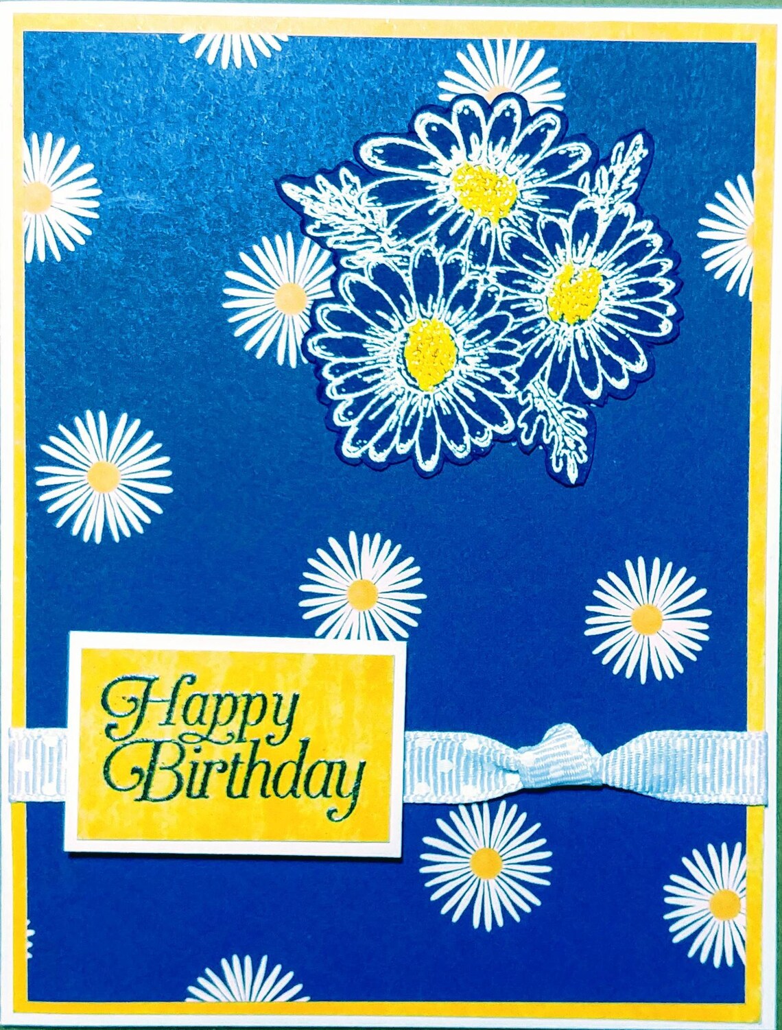 Daisy Happy Birthday Card - Etsy