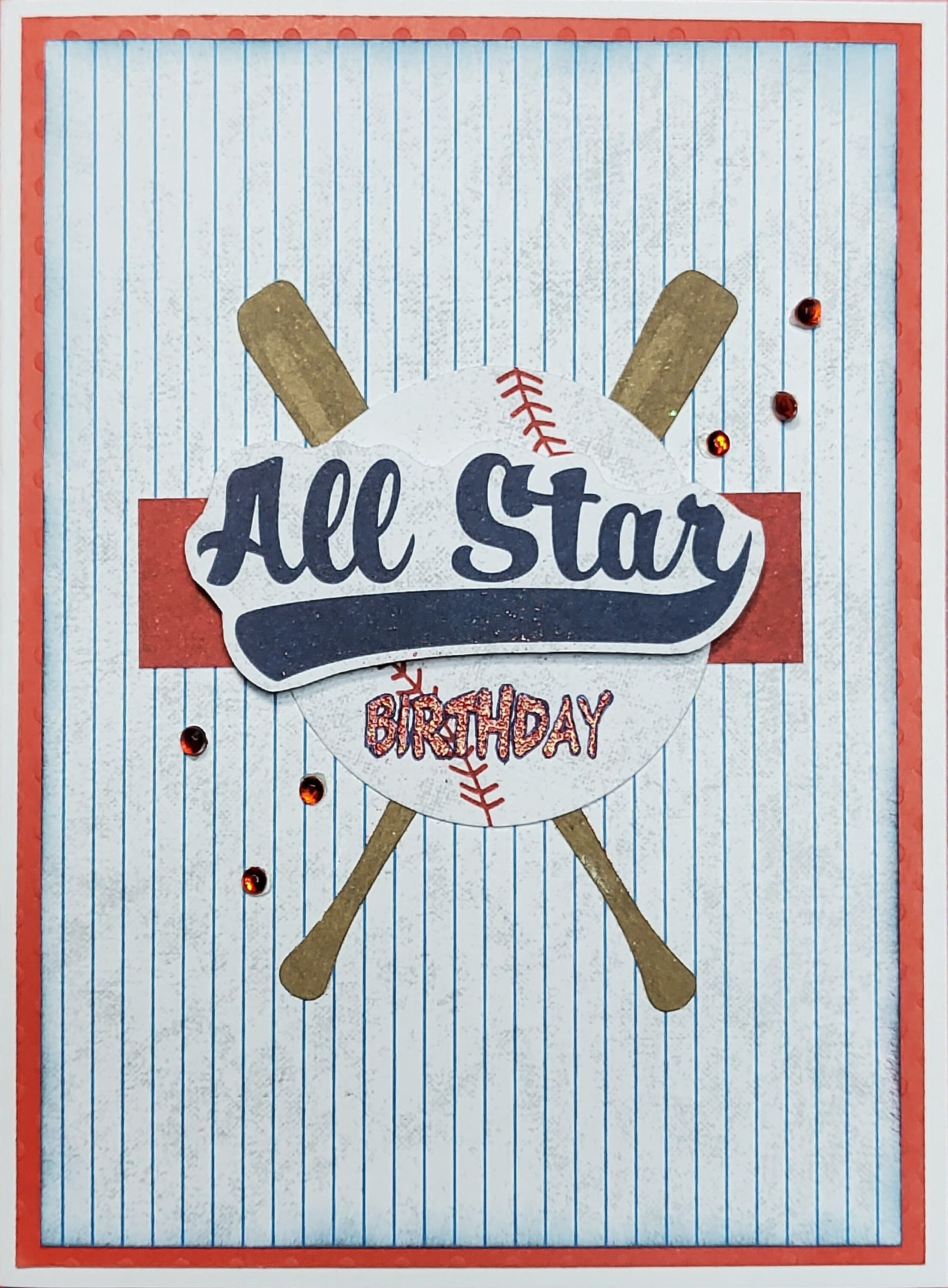 Allstar Birthday Baseball Blank Card - Etsy