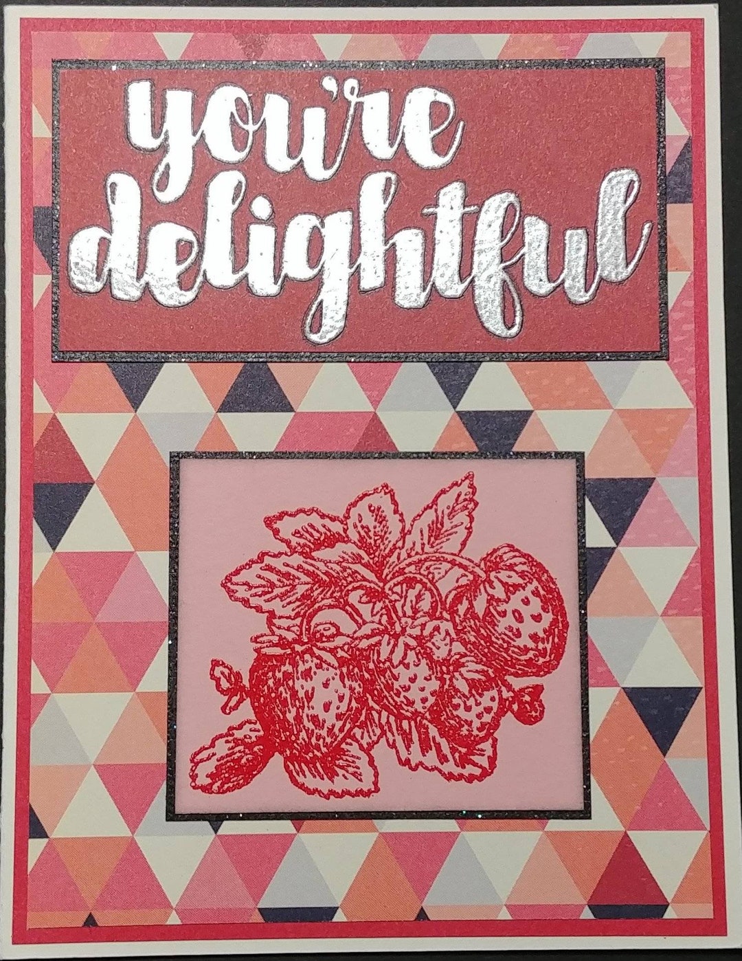 Red Strawberries You're Delightful Card - Etsy