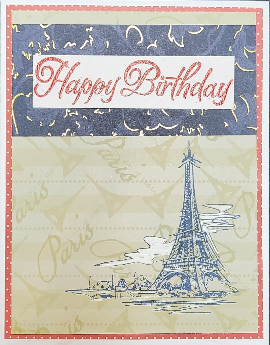 Happy Birthday From Paris, France Card - Etsy