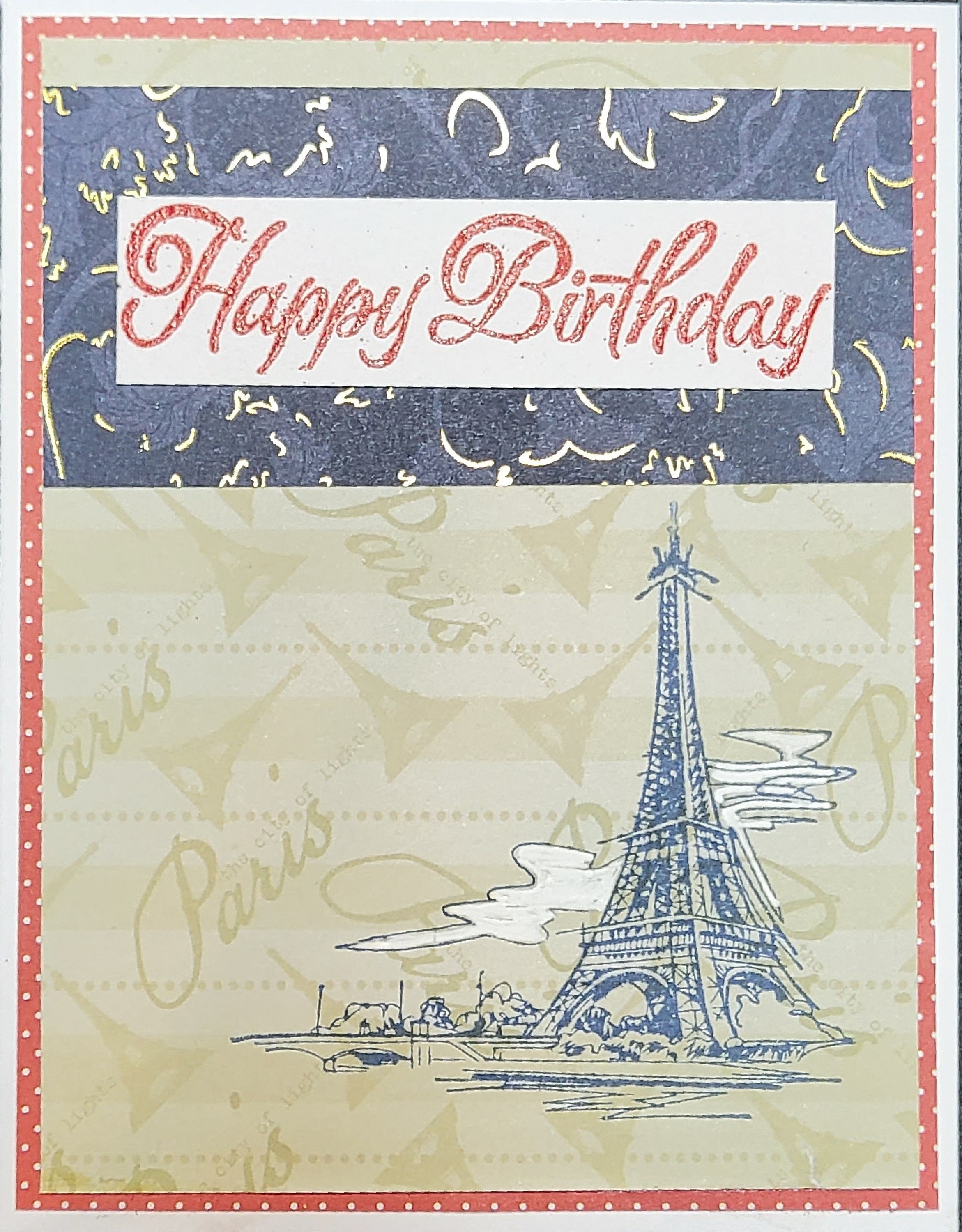 Happy Birthday From Paris, France Card - Etsy