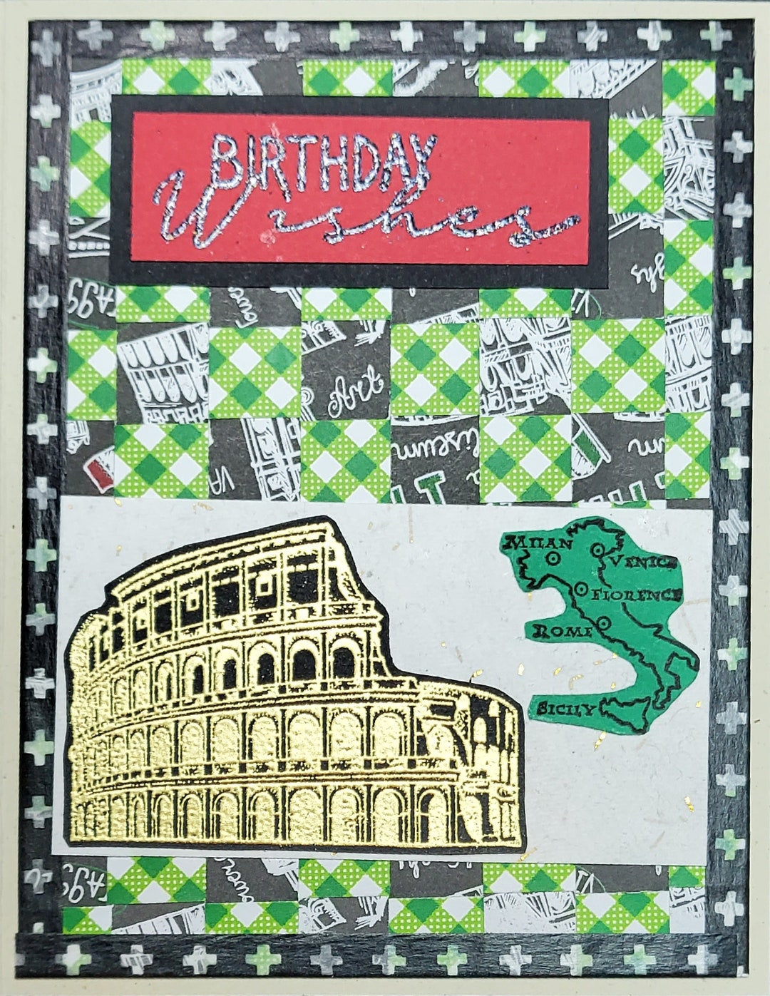 Woven Happy Birthday From Italy Card - Etsy