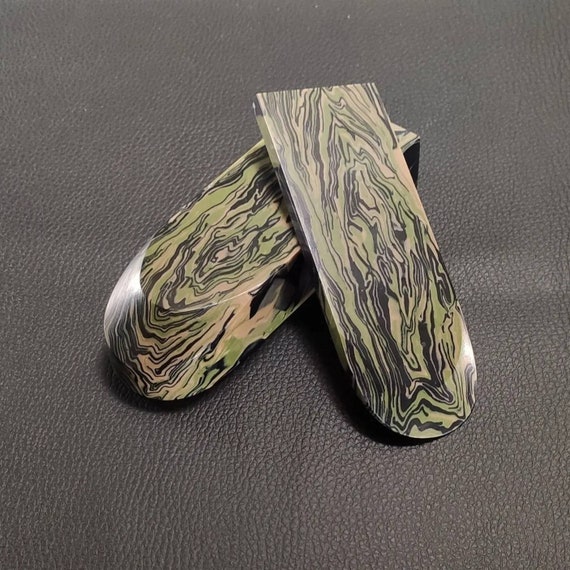 Micarta Marble Scales Blocks. Black and Olive. Custom - Etsy
