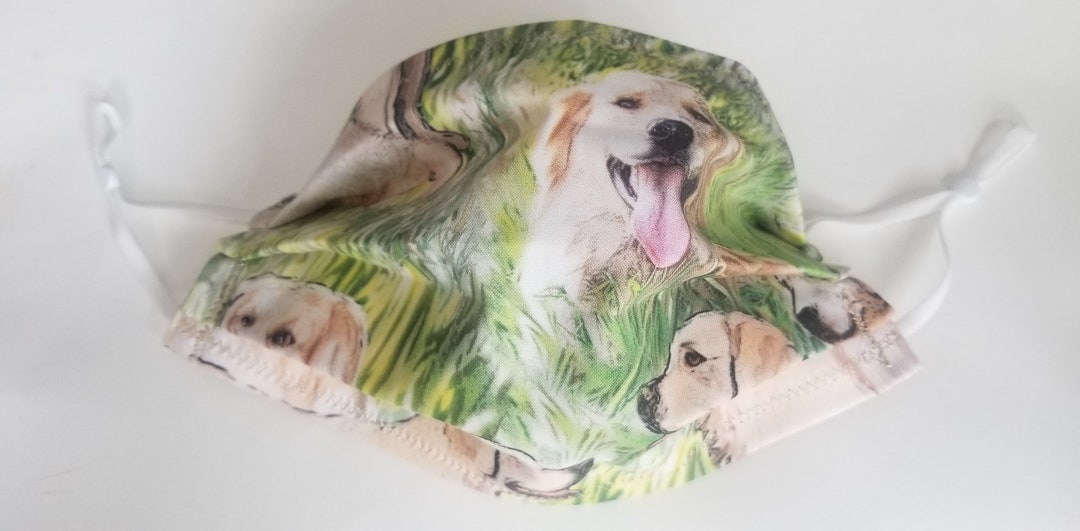 Adjustable Face Mask, Golden Retrievers - Etsy UK