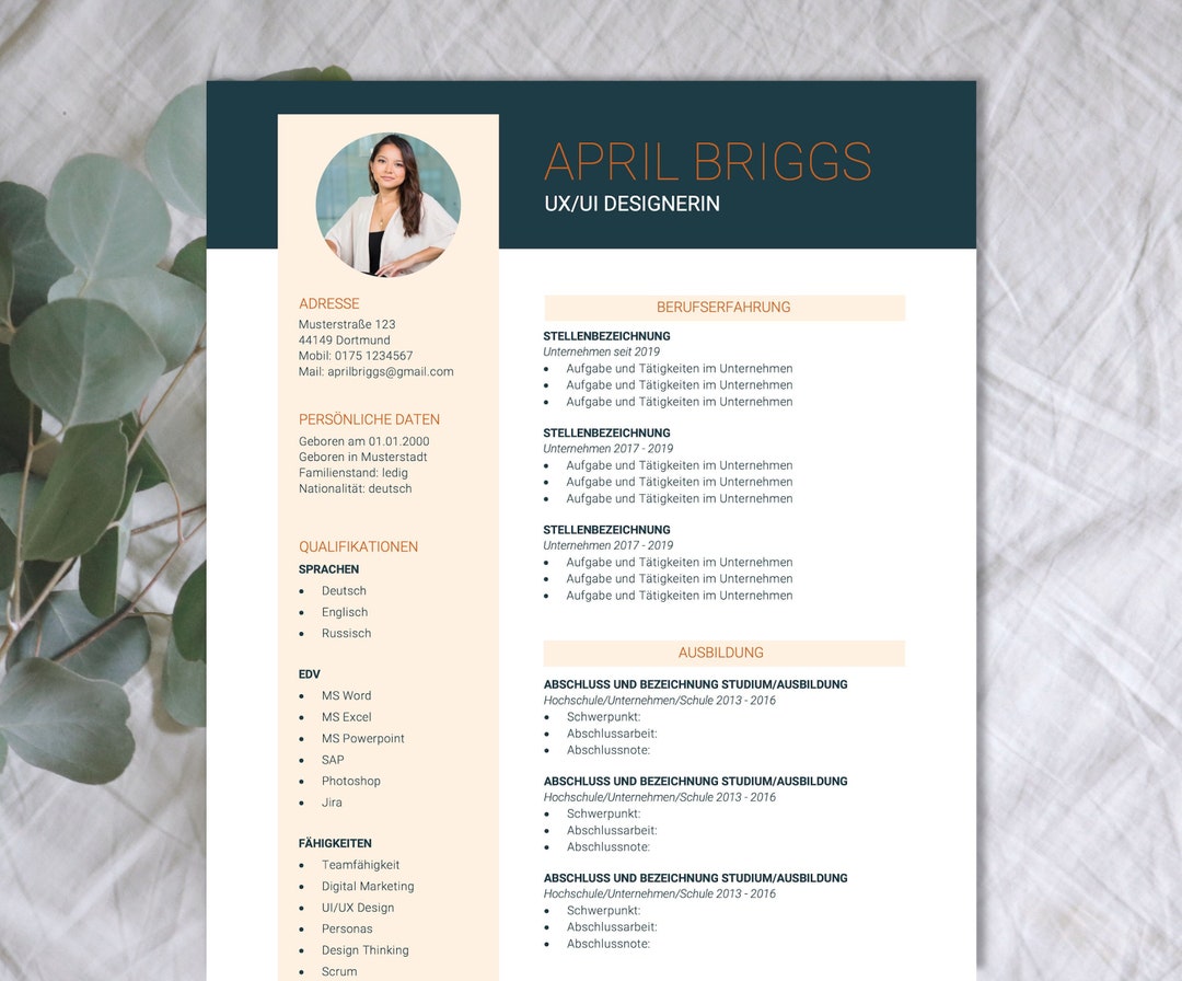 Application Template English: Cover Page, Cover Letter, CV and ...