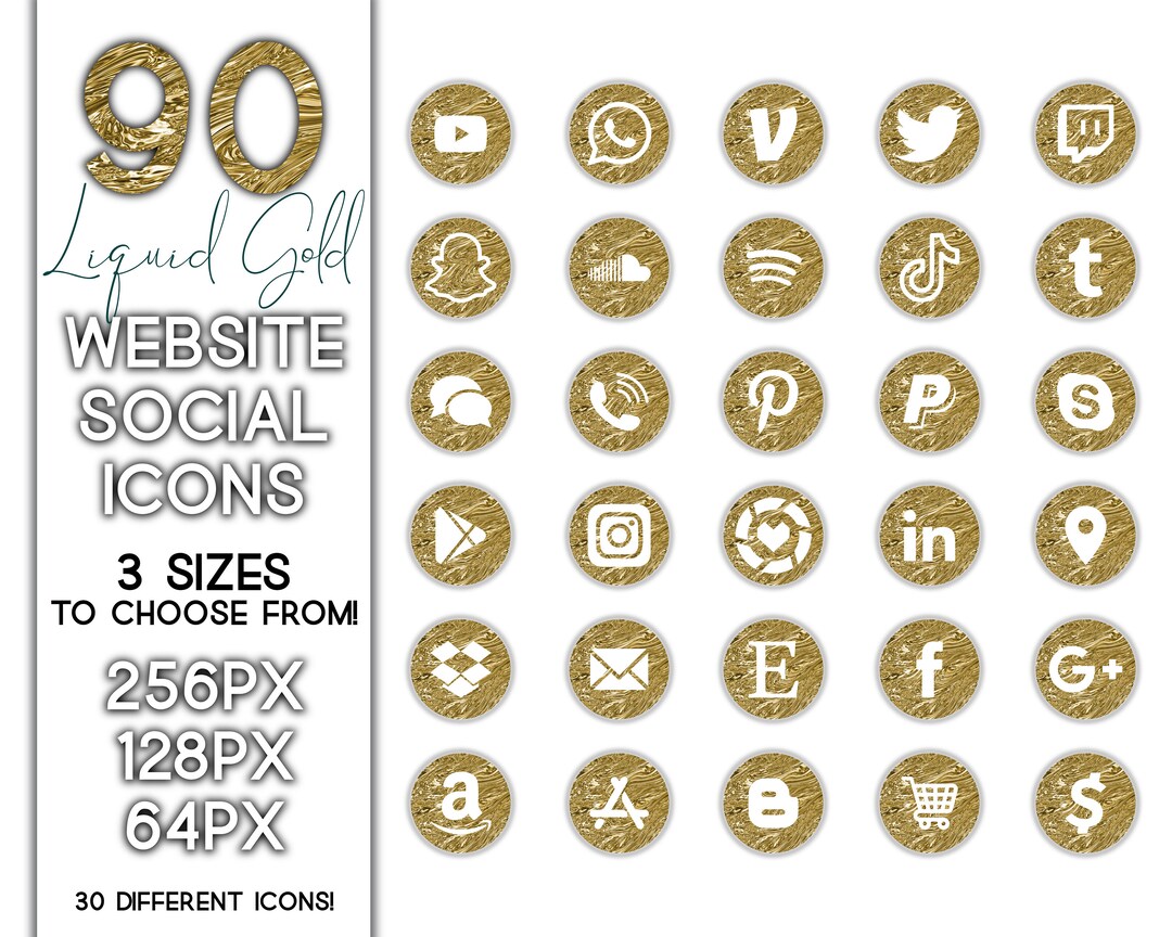 Website Icon Set Social Media Icons Icon Kit Website Elements Web ...