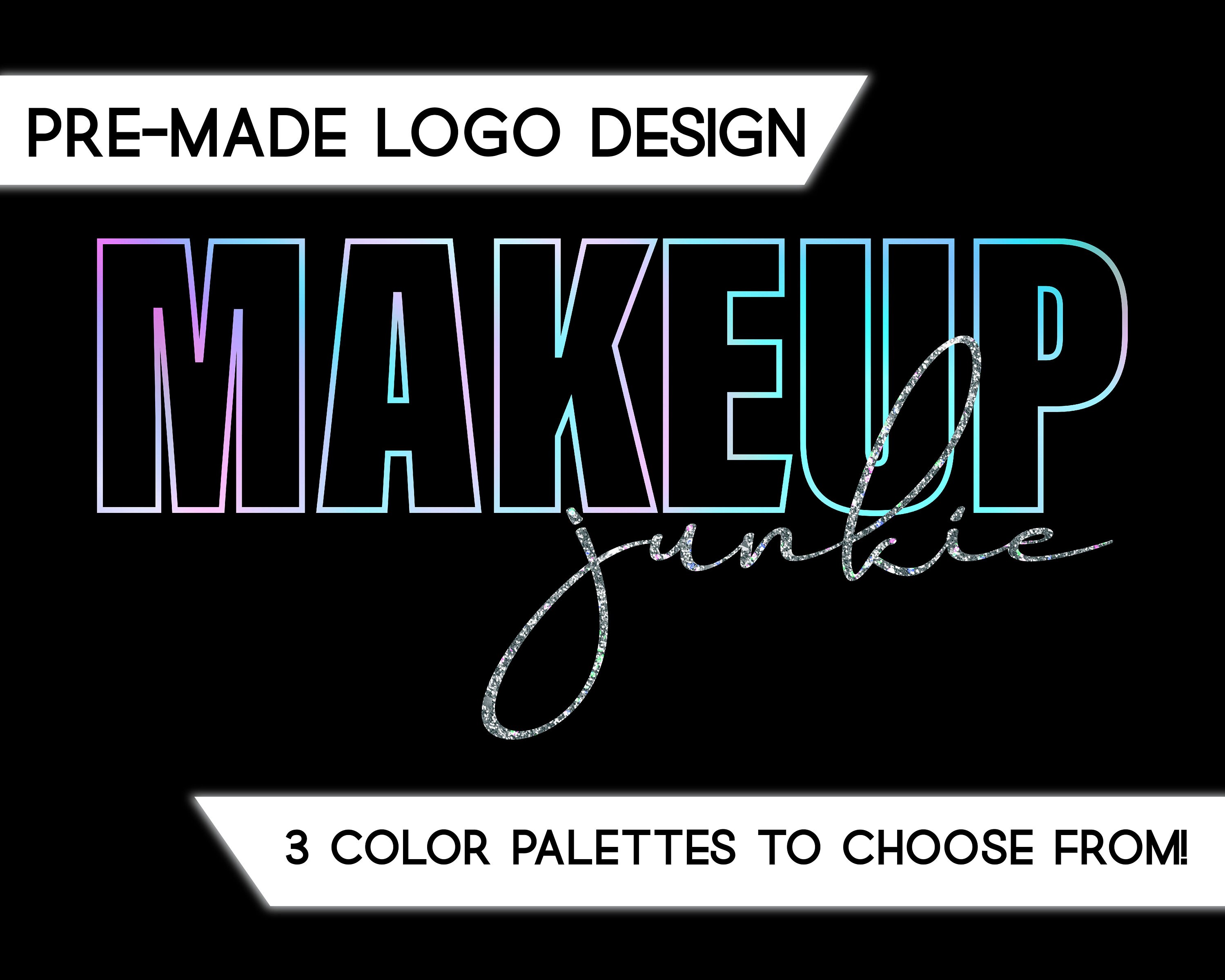 Makeup Junkie Logo Makeup Artist Logo Colorful Logo | Etsy