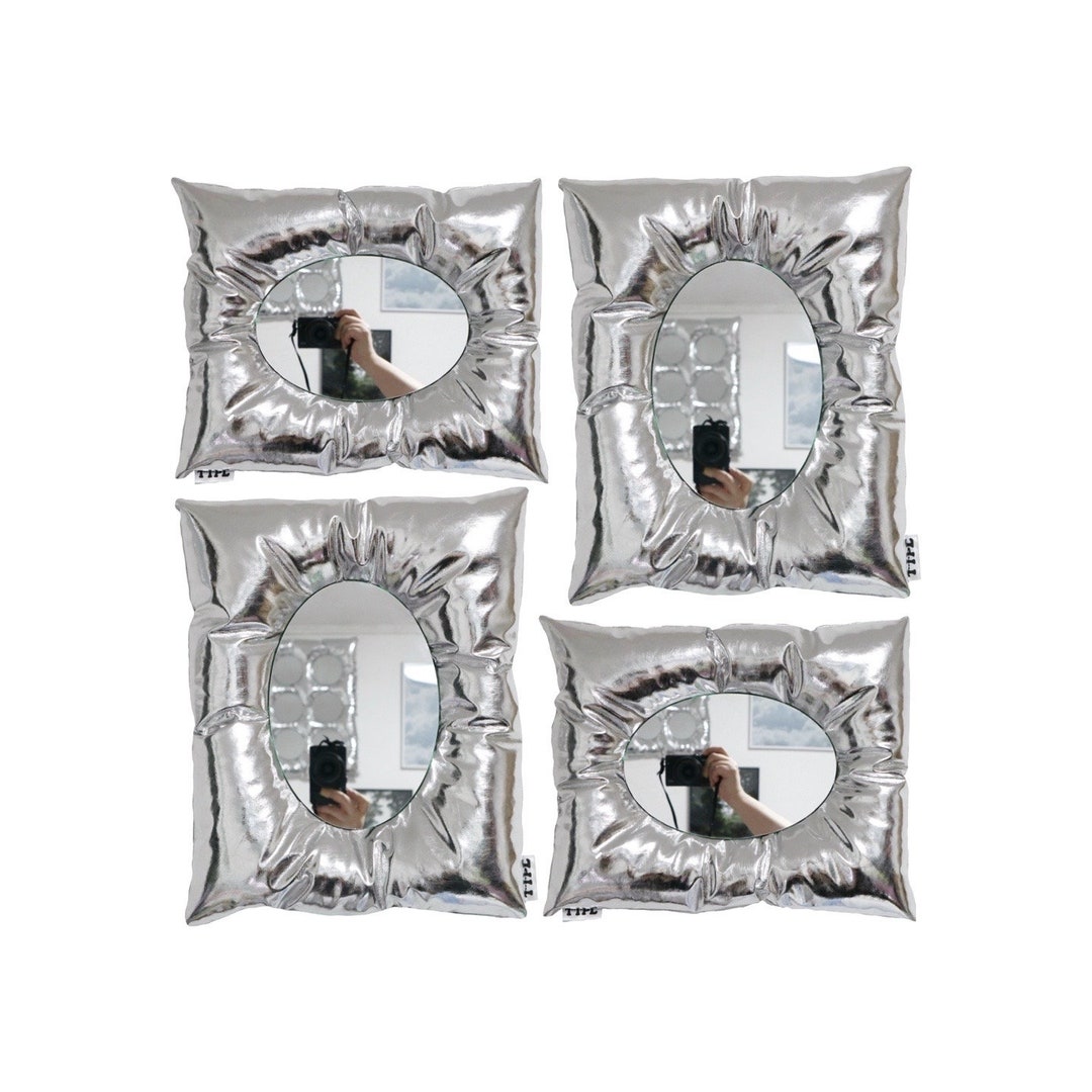 Padded Fabric Mirror /puffy Mirror / Cushion Mirror / Circle Mirror ...