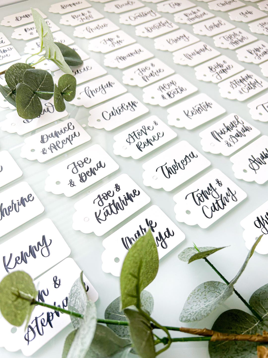 Étiquettes manuscrites blanches personnalisées, étiquettes de ...