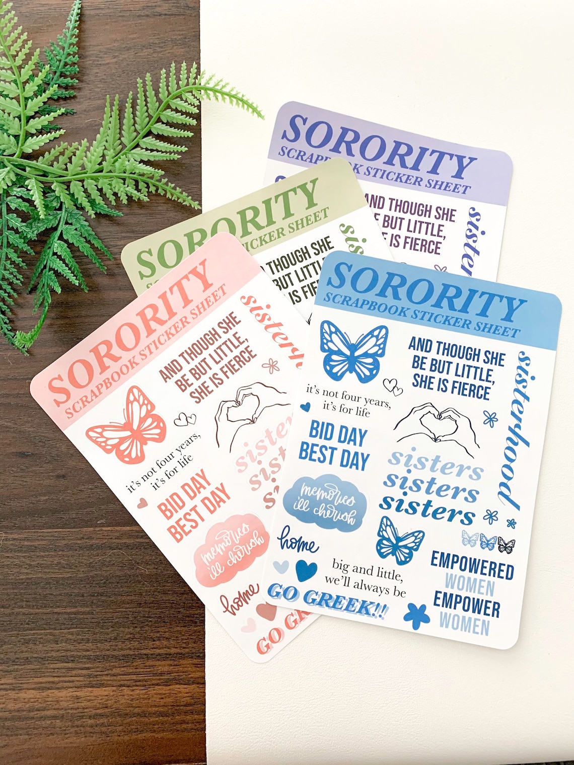 Sorority Scrapbook 22 Stickers Sheet Stickersbig Little | Etsy