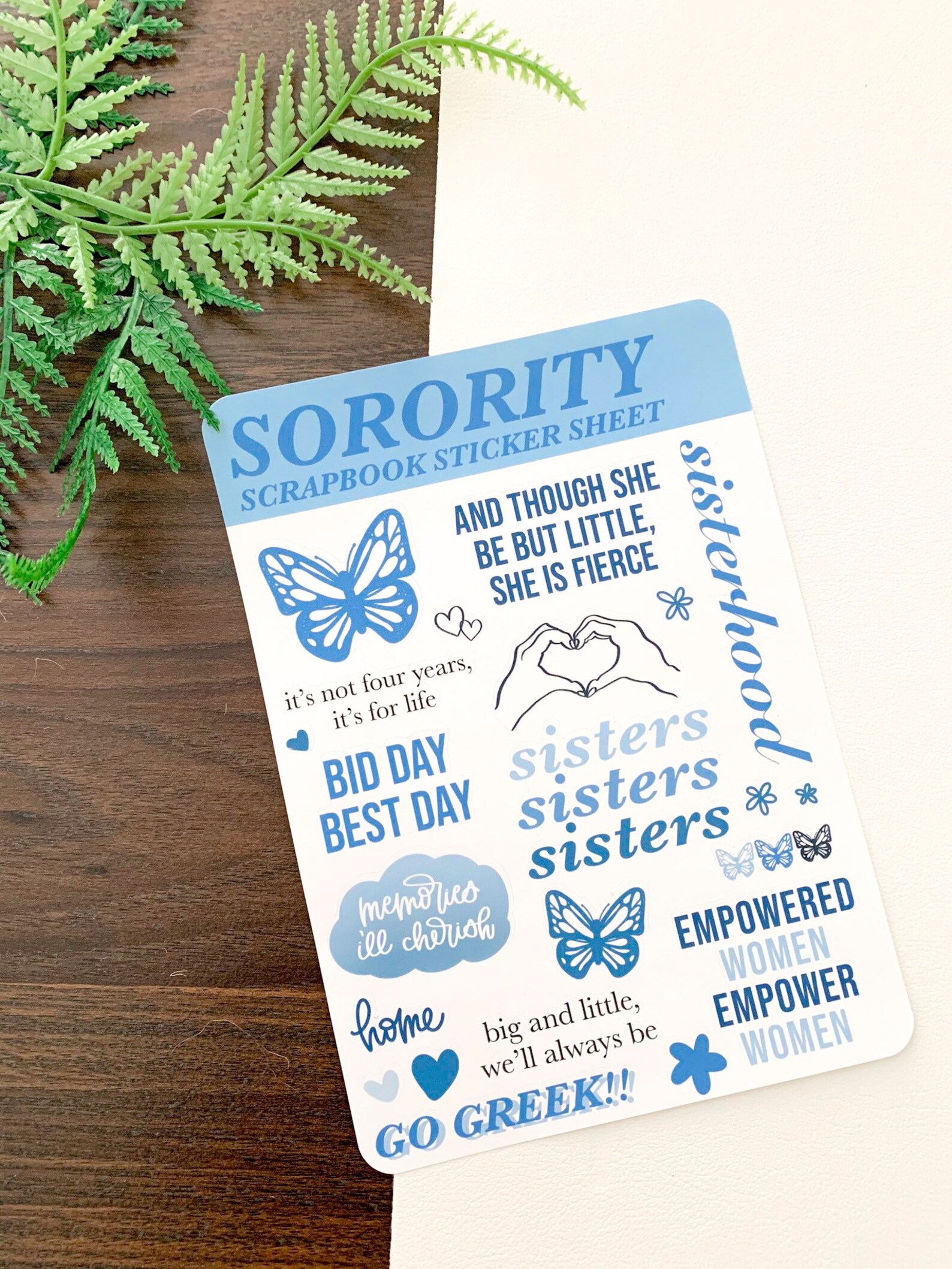 Sorority Scrapbook 22 Stickers Sheet Stickersbig Little | Etsy