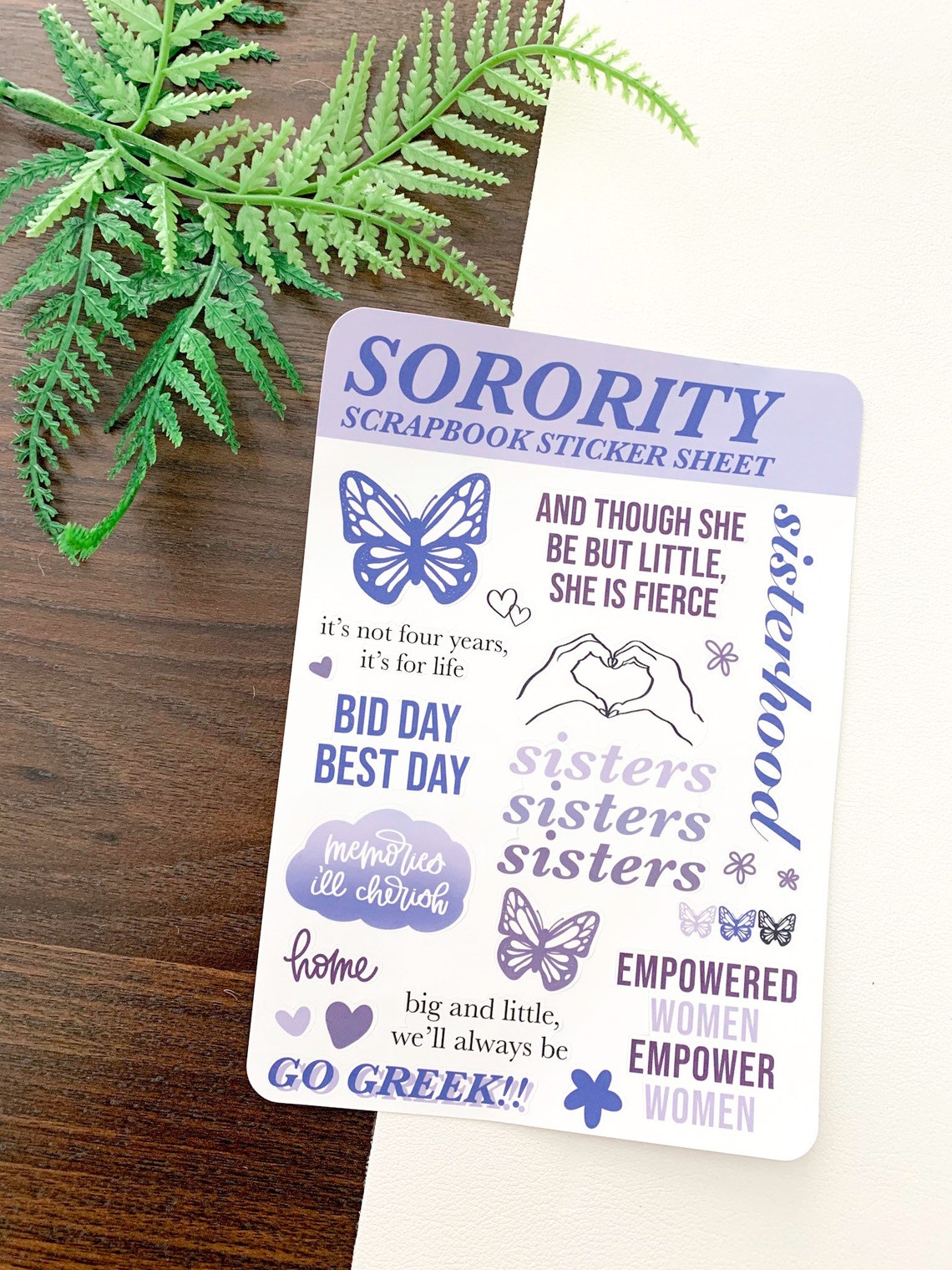 Sorority Scrapbook 22 Stickers Sheet Stickersbig Little | Etsy