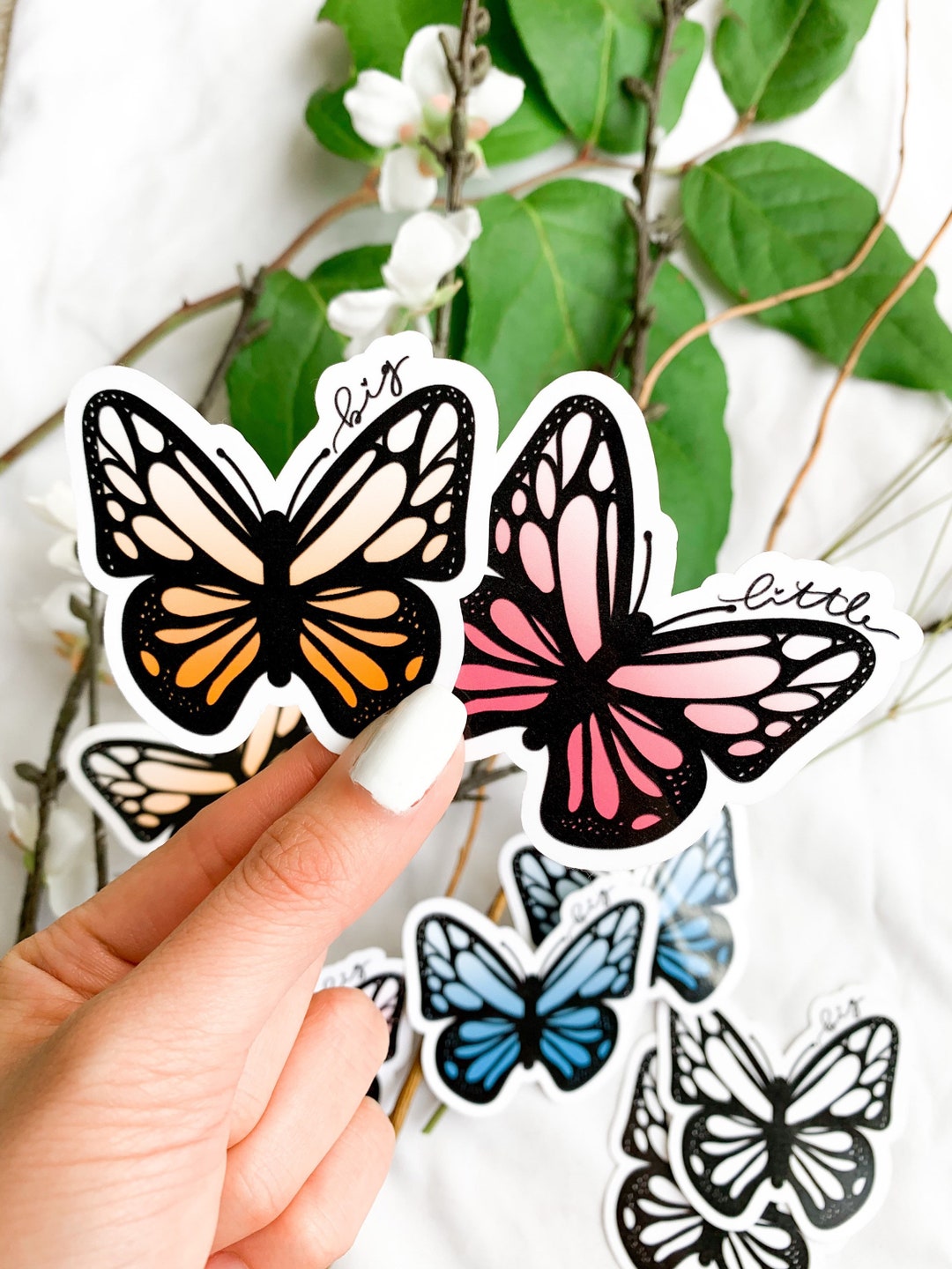 Butterfly Big Little Water Resistant Sticker, Big Little Reveal Gift ...