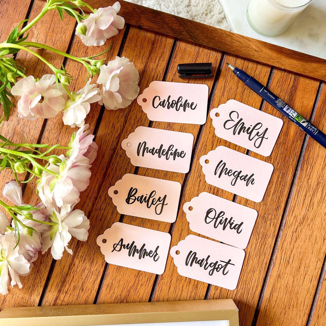 Personalized Handwritten Calligraphy Name Tags String Included ...