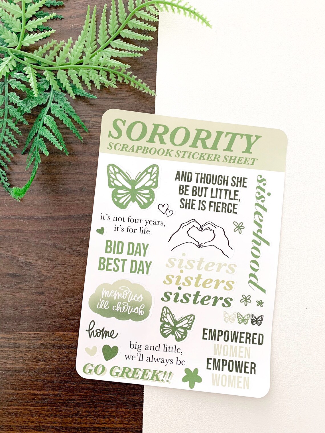 Sorority Scrapbook 22 Stickers Sheet Stickersbig Little - Etsy