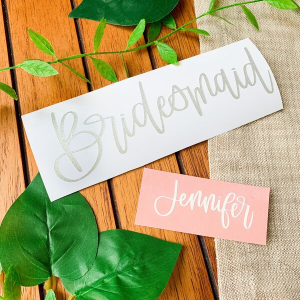Calligraphy Name Decal - Etsy