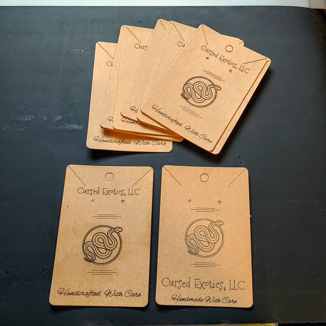 Custom Laser Engraved Earring Display Cards - Personalized Jewelry ...