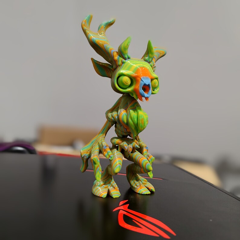 Articulated Wendigo, 3D Print, Cryptid Gifts, Paintable Figures, Fidget ...
