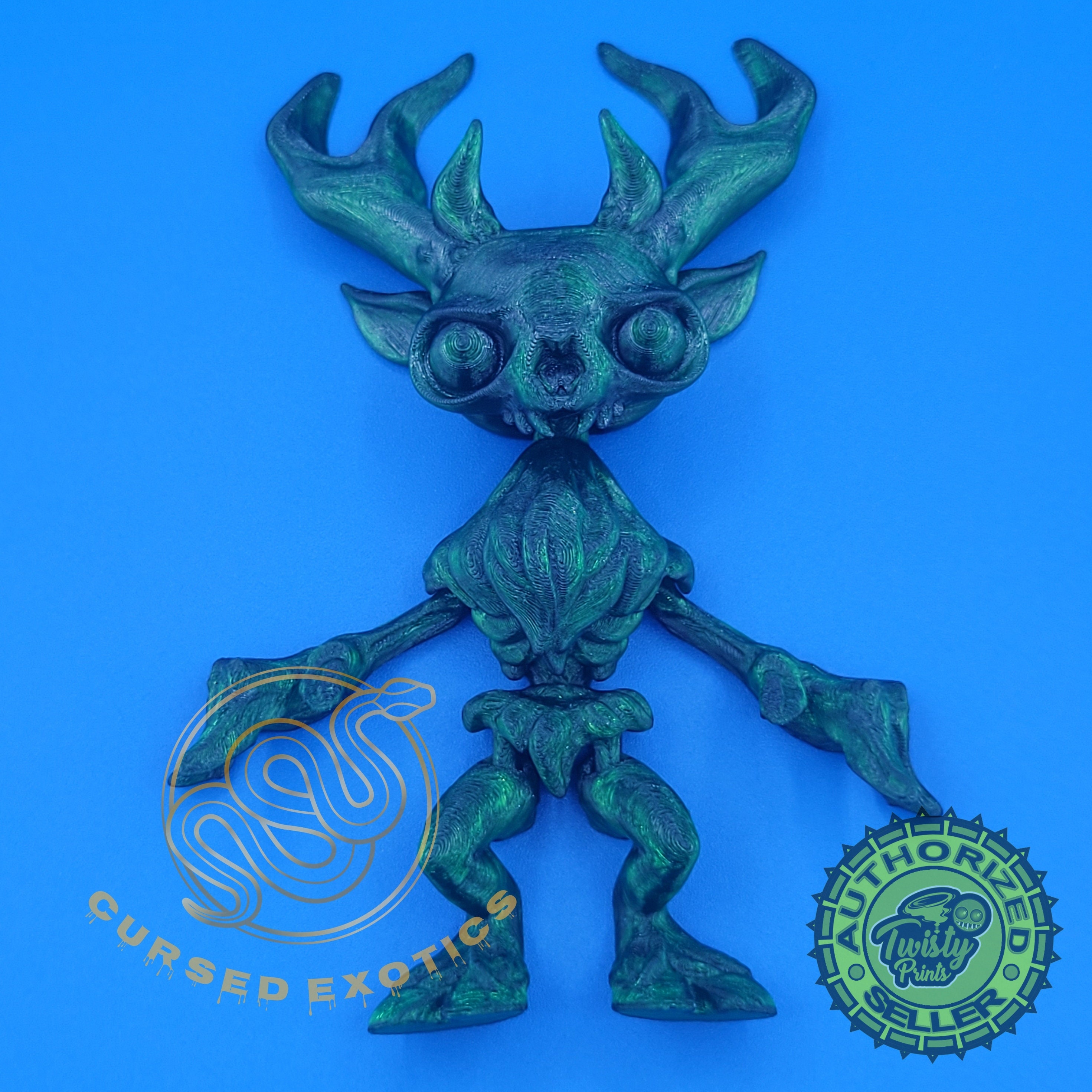 Articulated Wendigo, 3D Print, Cryptid Gifts, Paintable Figures, Fidget ...