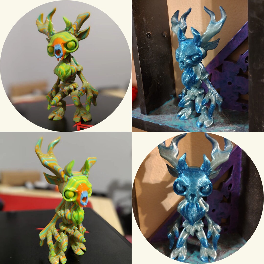 Articulated Wendigo, 3D Print, Cryptid Gifts, Paintable Figures, Fidget ...