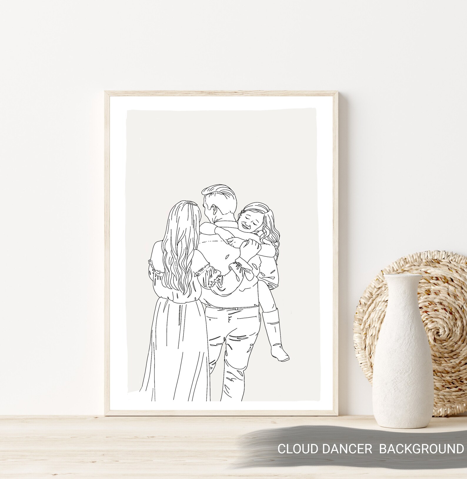 ILLUSTRATED MOTHERS DAY Portrait _ Handrawn Print Ot Frame of Your ...