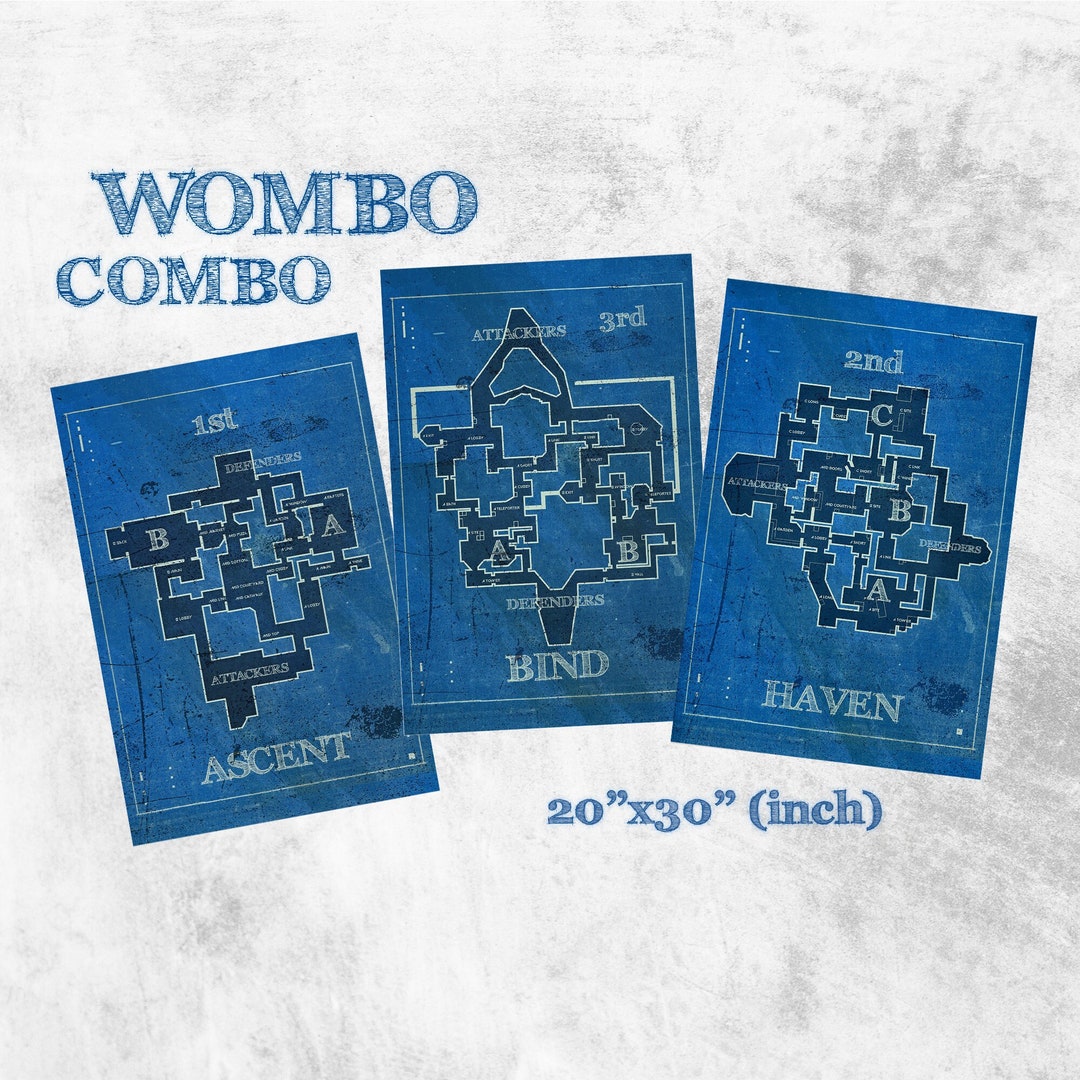 Bundle Valorant Maps, Valorant Canvas Maps Gaming Map, Valorant Wall ...