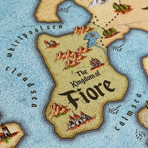 Anime Fairy Tail World Map: Canvas Scroll, Fanart Wall Art - Etsy