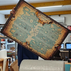 Anime One Piece World Map: Wrapped Canvas Wall Art - Etsy