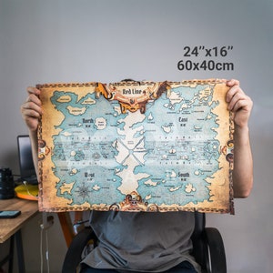 Buy Anime One Piece World Map Canvas Map World Map Canvas Online in ...