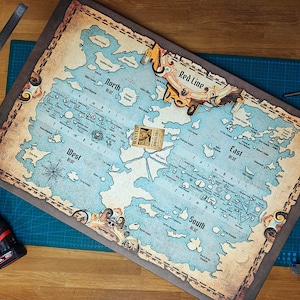 Anime One Piece World Map: Wrapped Canvas Wall Art - Etsy