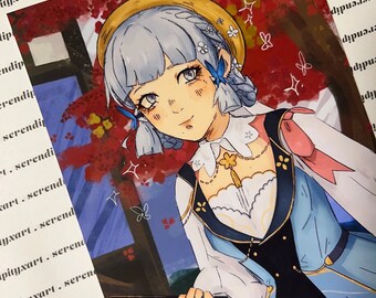 Fanart Print Kamisato Ayaka Genshin Impact Print - Etsy UK
