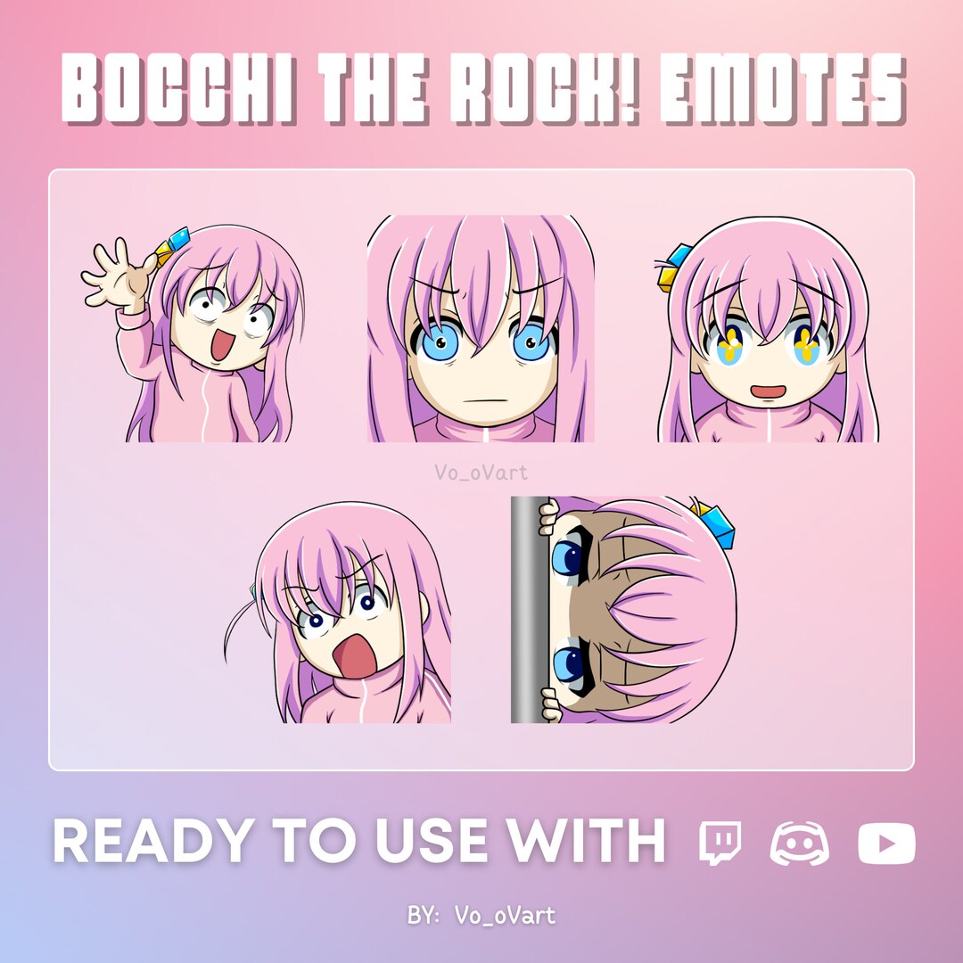 Bocchi the Rock Emotes Twitch Discord - Etsy