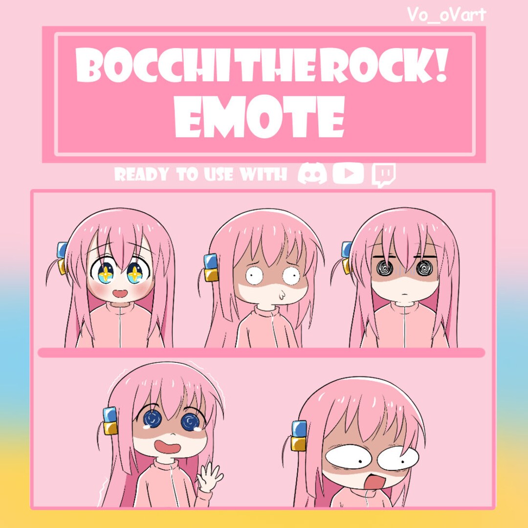 Bocchi the Rock! Emotes | Twitch | Discord - Etsy