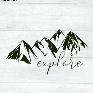 Explore SVG & PNG Instant Download Cut File / Adventure Mountains ...