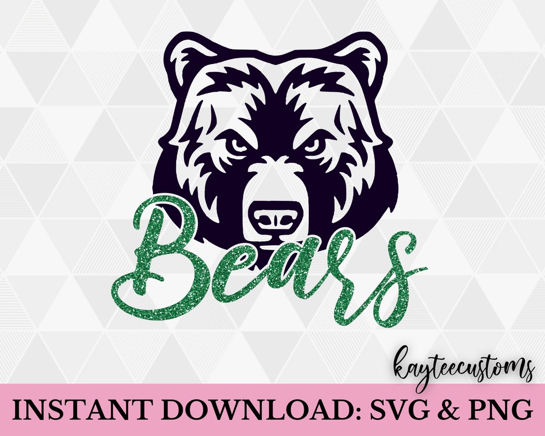 Bears SVG / School Mascot SVG & PNG Sublimation/ Cut File Instant ...