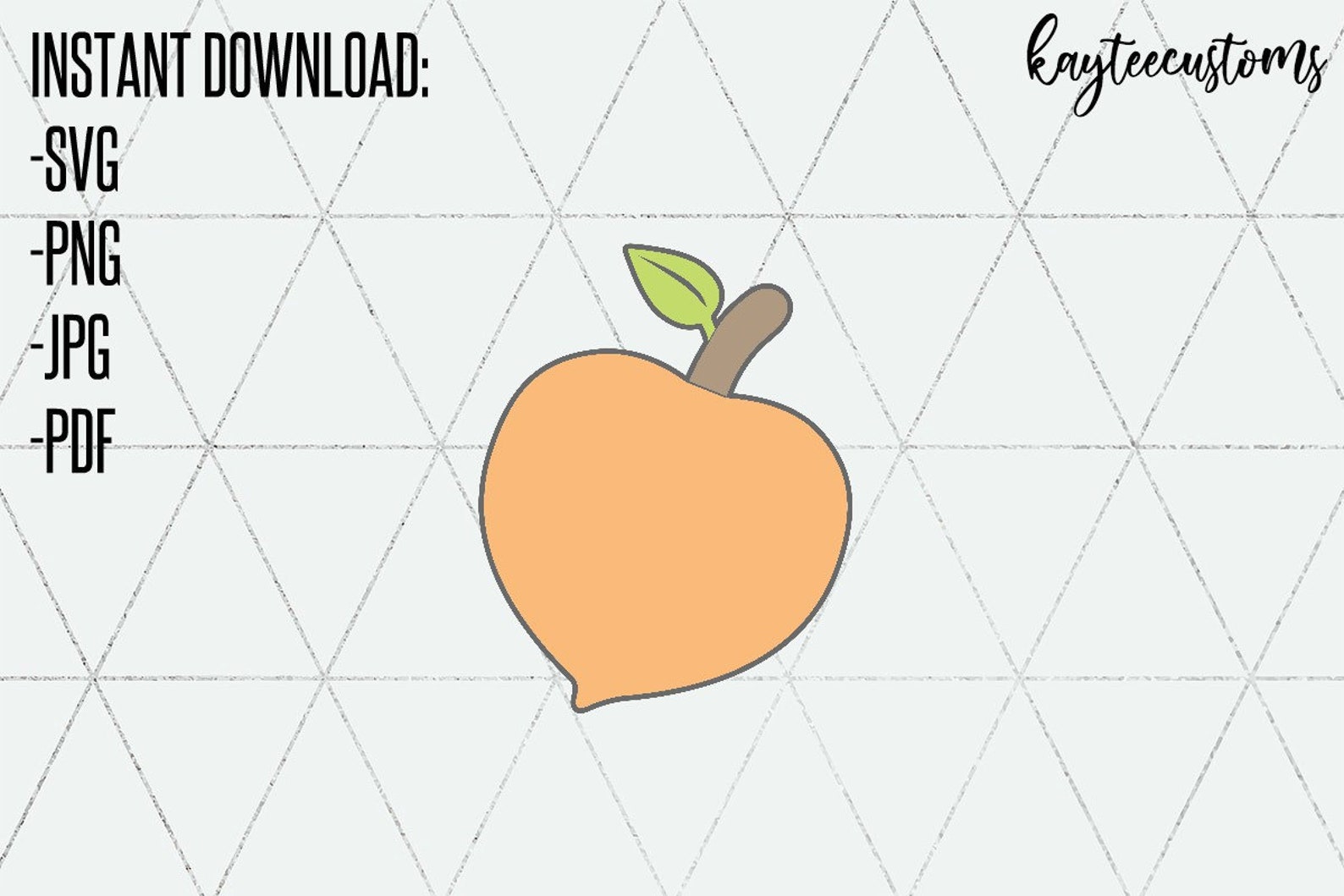 Peach Fruit SVG/ Peach Booty Clipart / Peaches and Cream SVG - Etsy