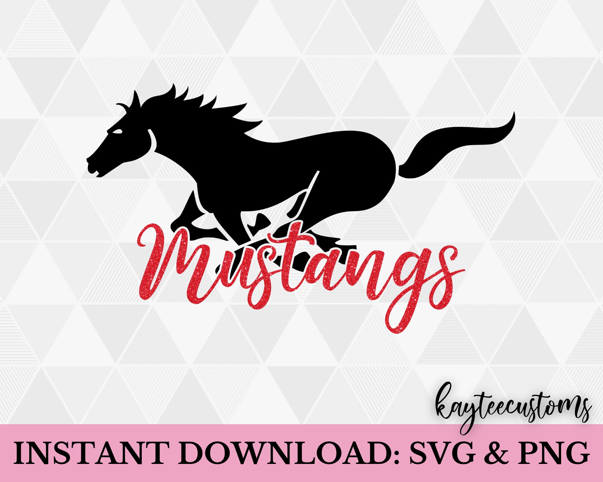 Mustangs SVG / School Mascot Svg and Png/ Cut File Instant - Etsy