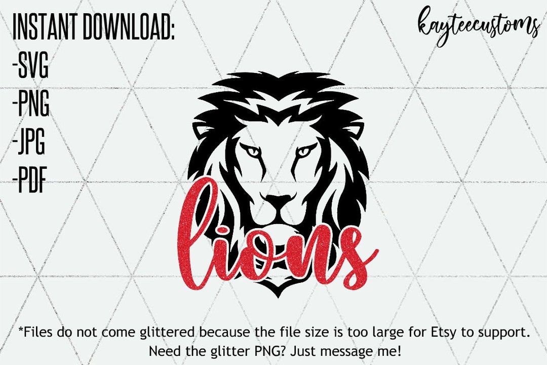 Lions SVG / School Mascot Svg and Png/cut File Instant Download / Go ...