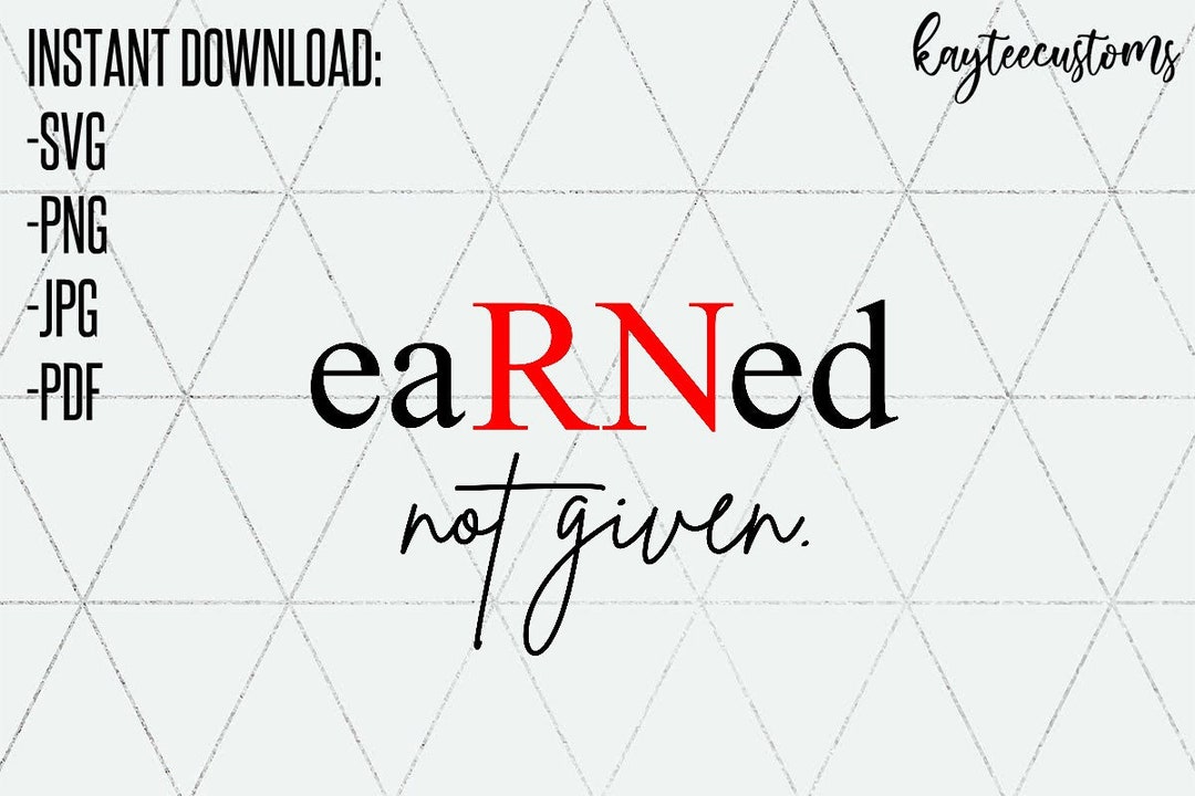 RN SVG / Nursing Student Svg & Png / Cut File Instant Download ...