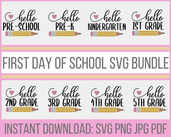 First Day of School SVG Bundle / Back to School Svg/ - Etsy