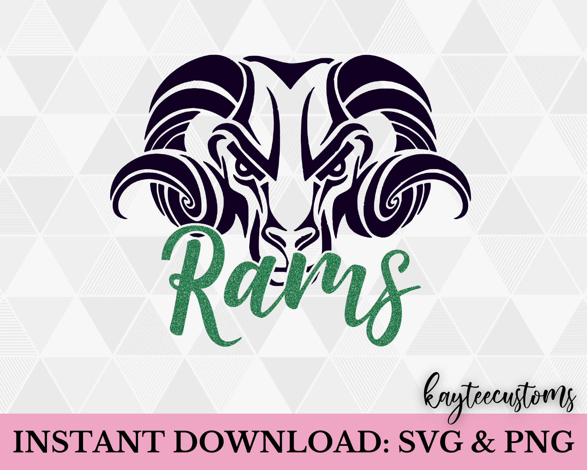 Rams SVG / School Mascot SVG & PNG Sublimation/ Cut File - Etsy